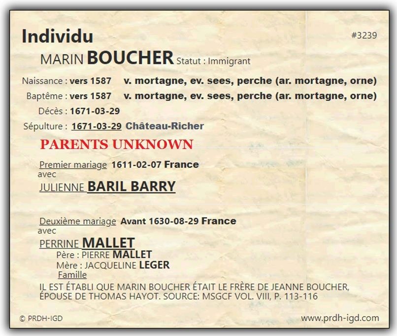 Marin Boucher Pioneer of New France | Genealogy Ensemble
